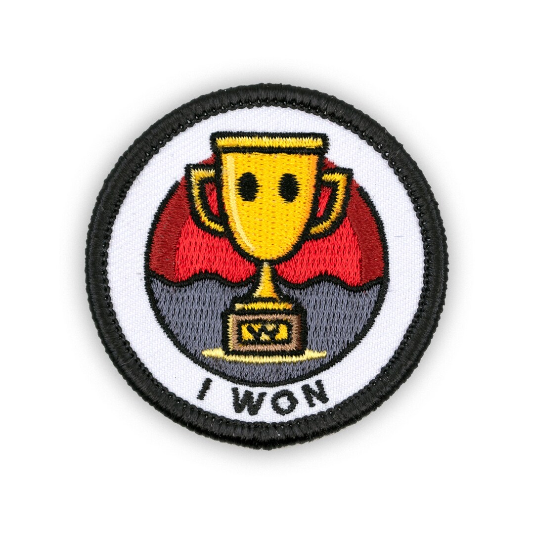 Adulting Merit Badge Embroidered Iron-on Patch (I Won) Designed for ...