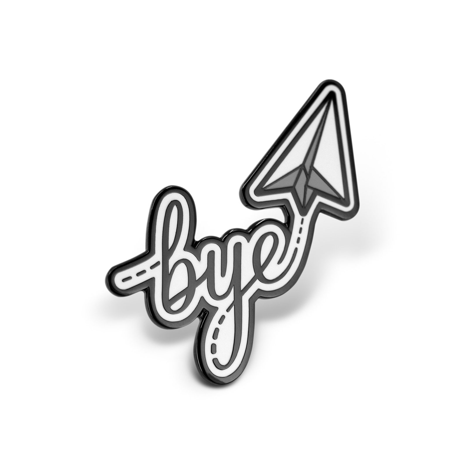 Bye Paper Airplane Hard Enamel Lapel Pin - Etsy