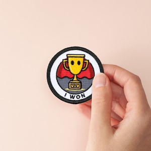 Adulting Merit Badge Embroidered Iron-on Patch (I Won) Designed for ...