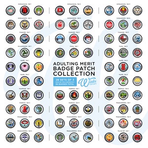 Adulting Merit Badge Patches Embroidered Iron-on Patch Sets - Funny ...
