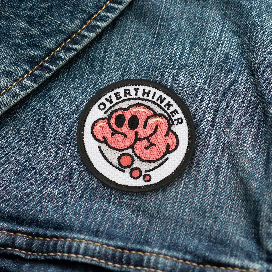 Adulting Merit Badge Embroidered Iron-on Patch (overthinker) Designed ...