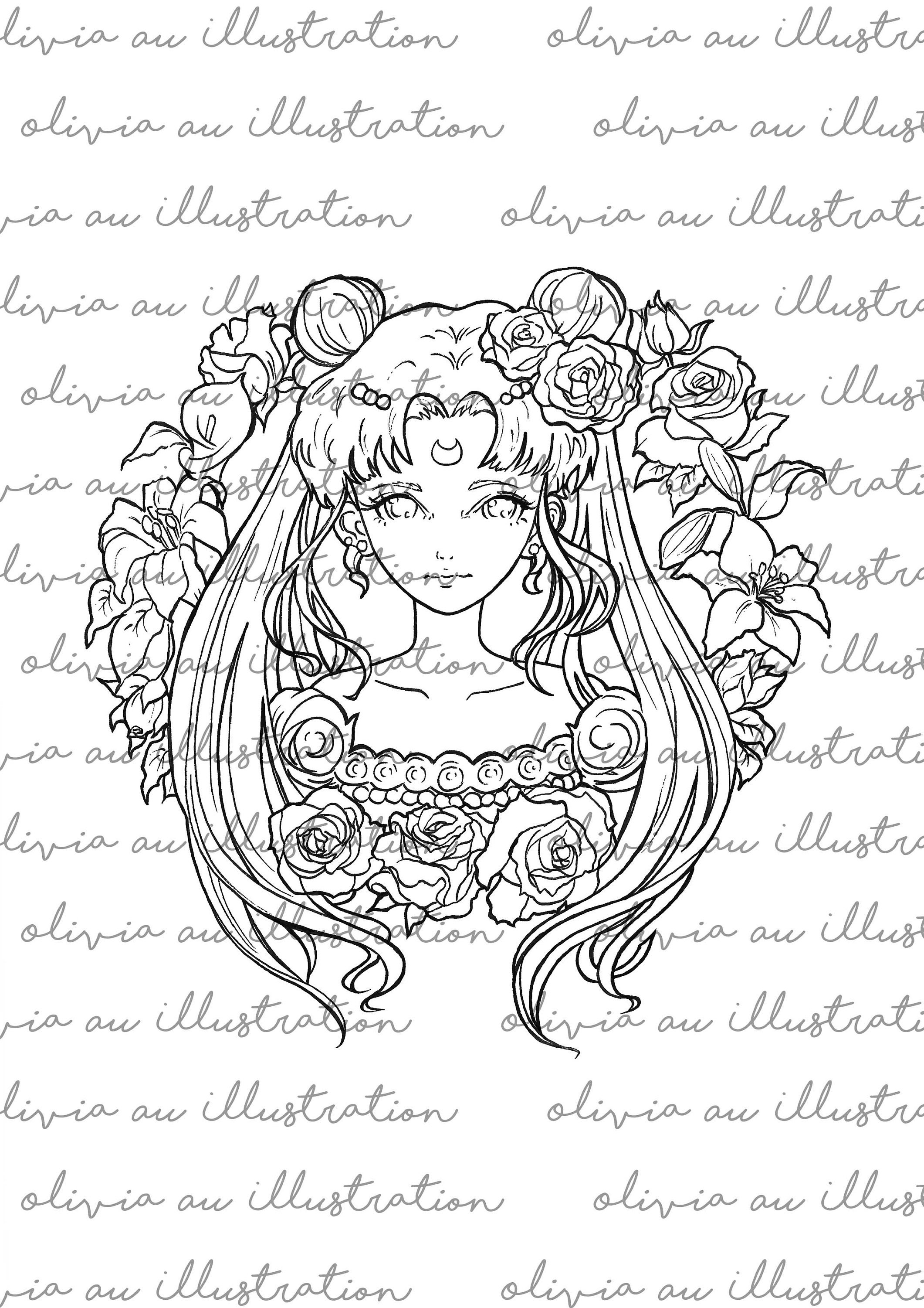 Adult Sailor Moon Coloring Pages