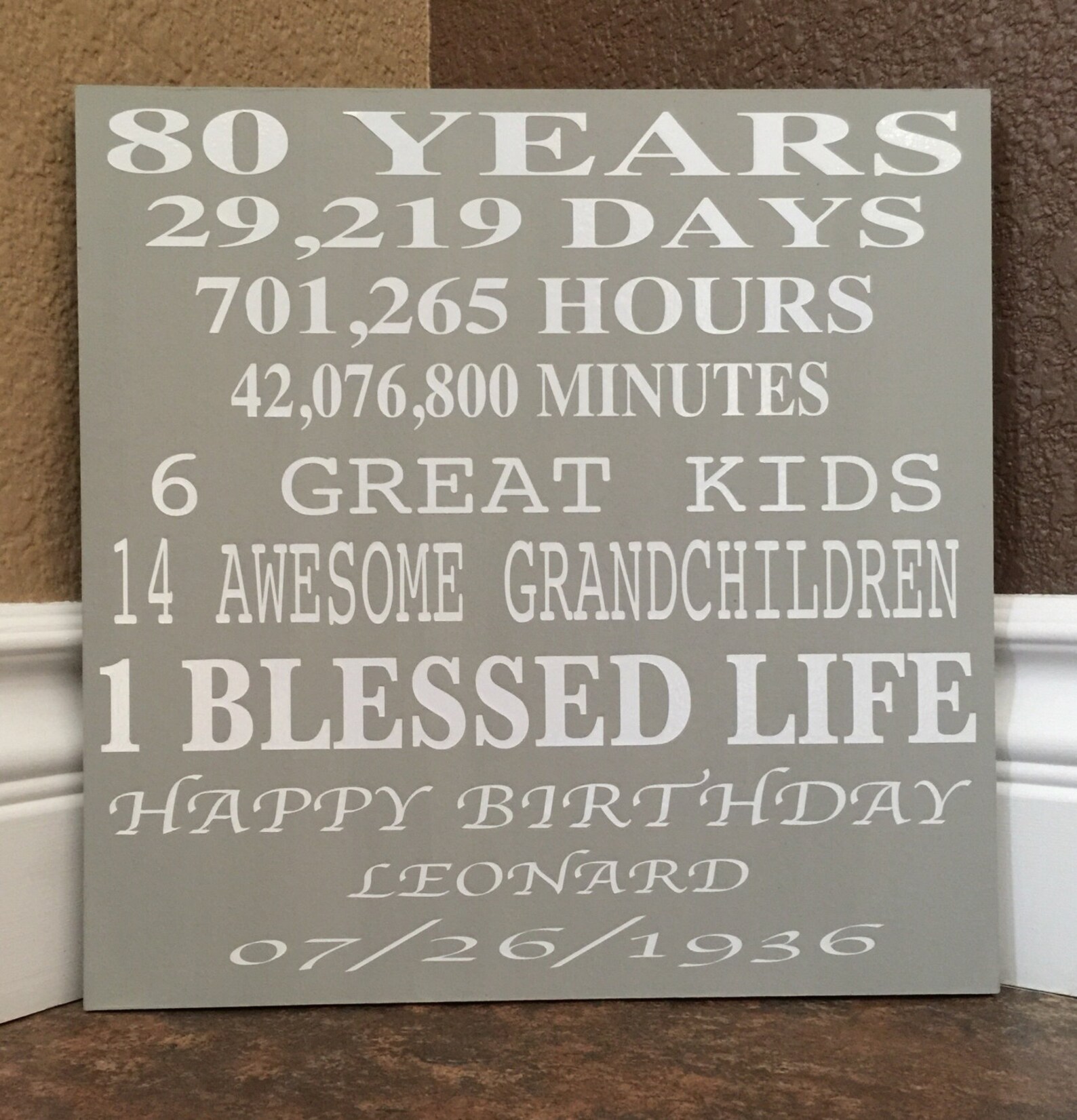80 Years Old Wood Sign 12 X 12 an Amazing Gift/wall - Etsy