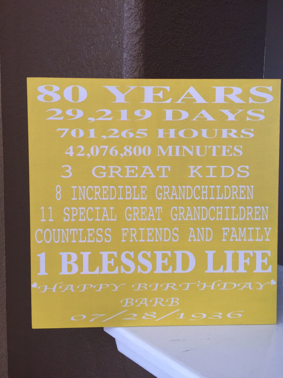 80 Years Old Wood Sign 12 X 12 an Amazing Gift/wall - Etsy