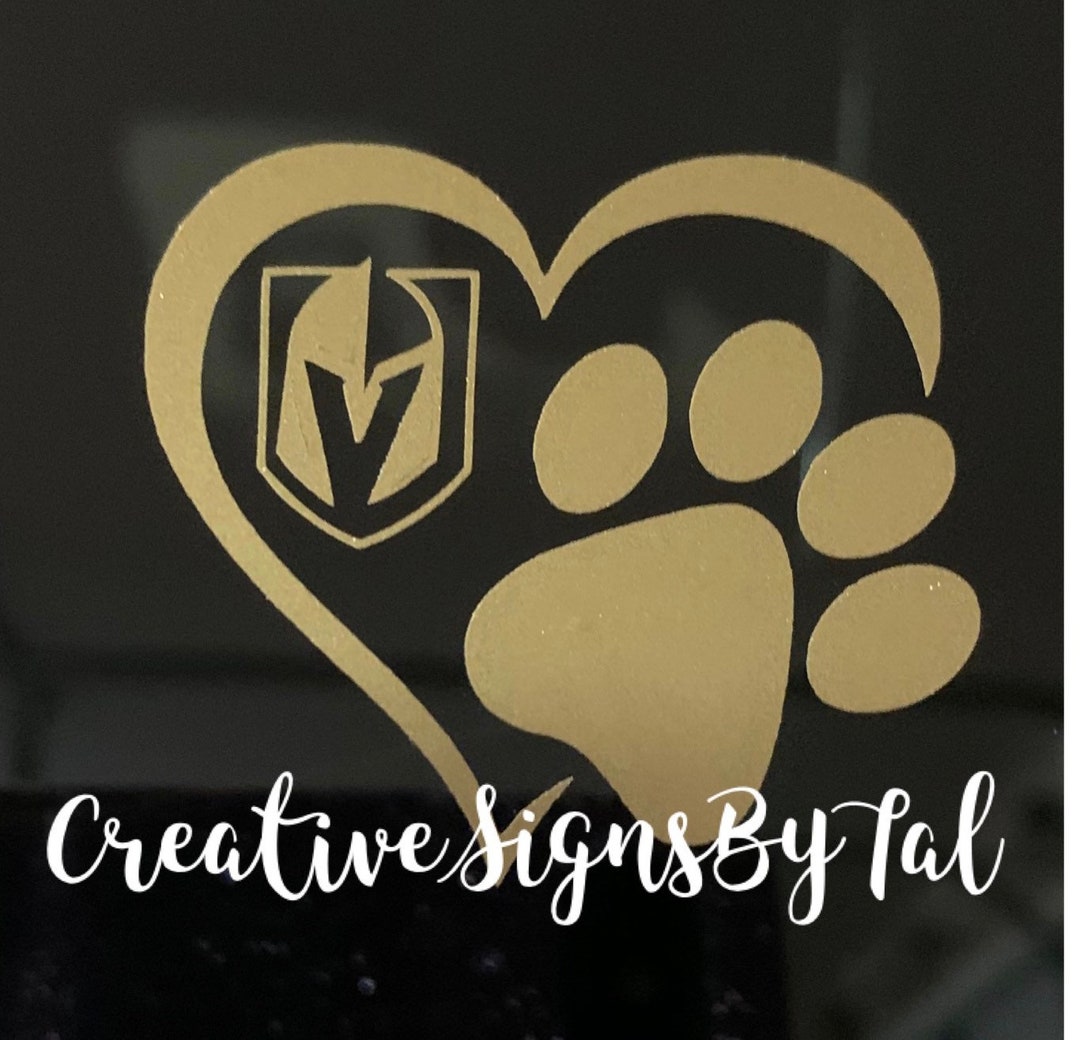 Vegas Golden Knights Car Decal Pet Lover/ VGK/ Vegas Golden - Etsy