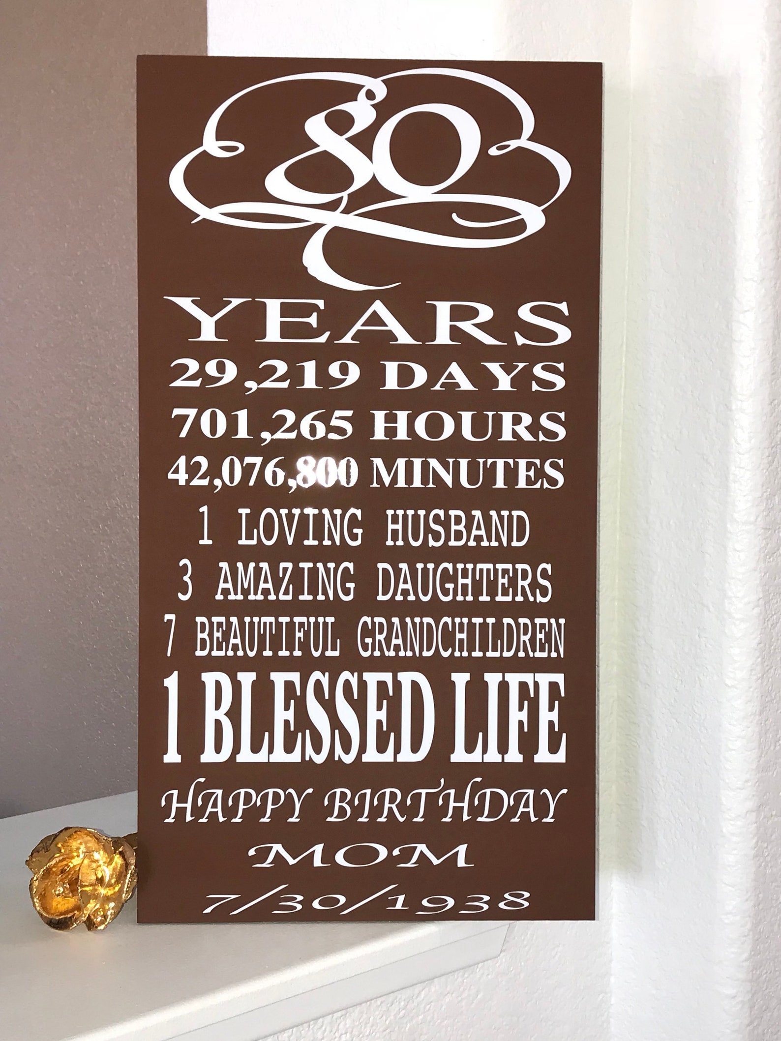 80 Years Old Wood Sign Customized/80 Birthday/grandparents - Etsy
