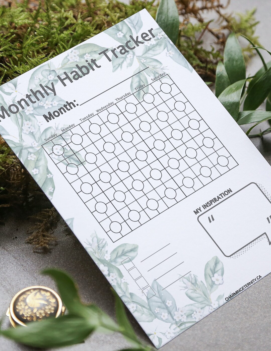 The Habit Tracker - Four Core, Cute Habit Tracker, 8x11 Habit Tracker ...