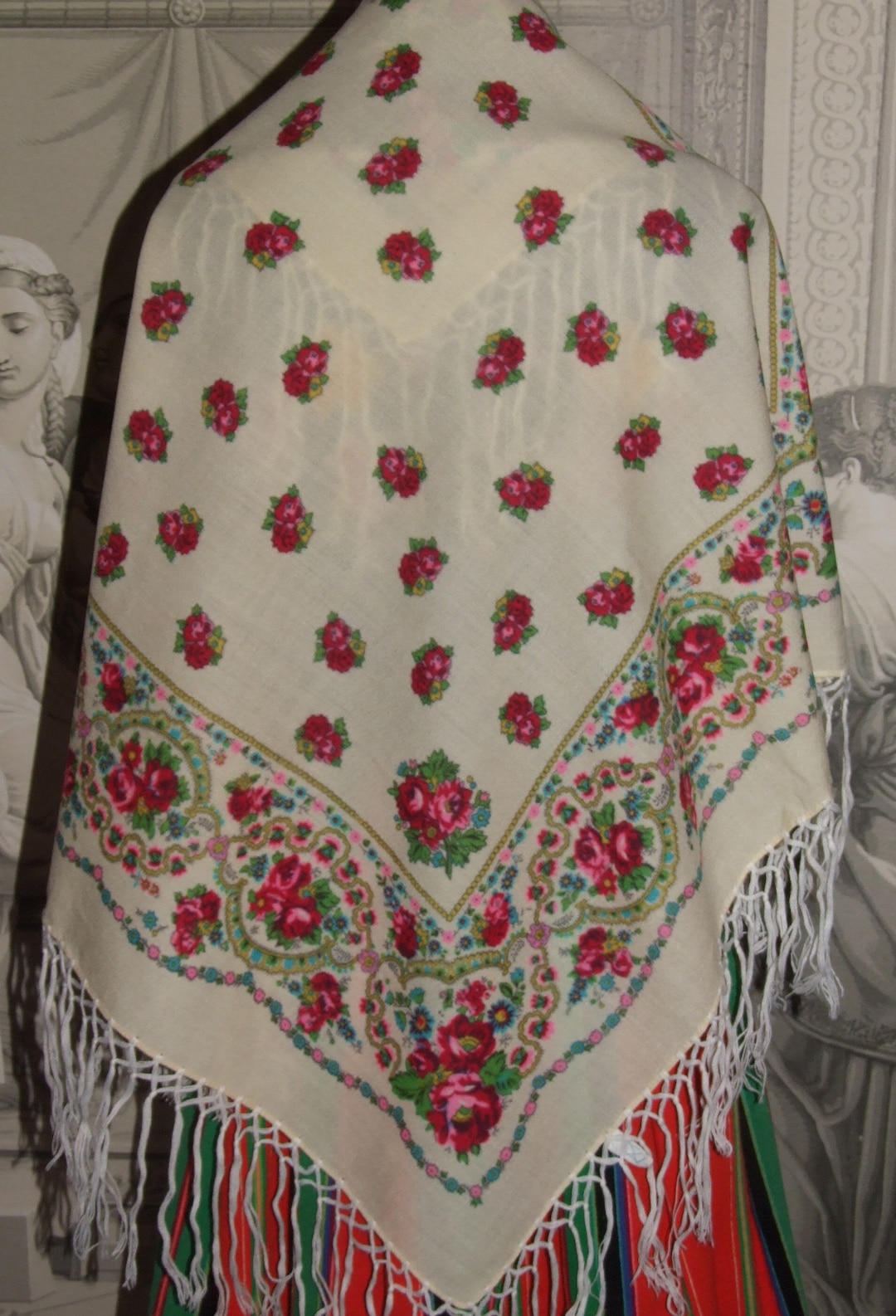 BEAUTIFUL & RARE Vintage Polish Folk Cracovian Old Small Floral Design ...