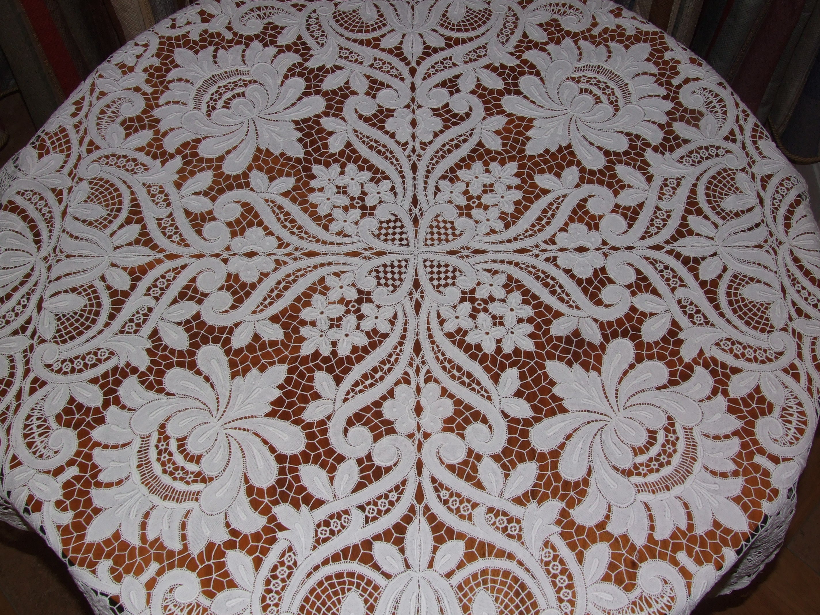 FABULOUS Vintage Italian Venetian Hand Embroidered Richelieu White ...