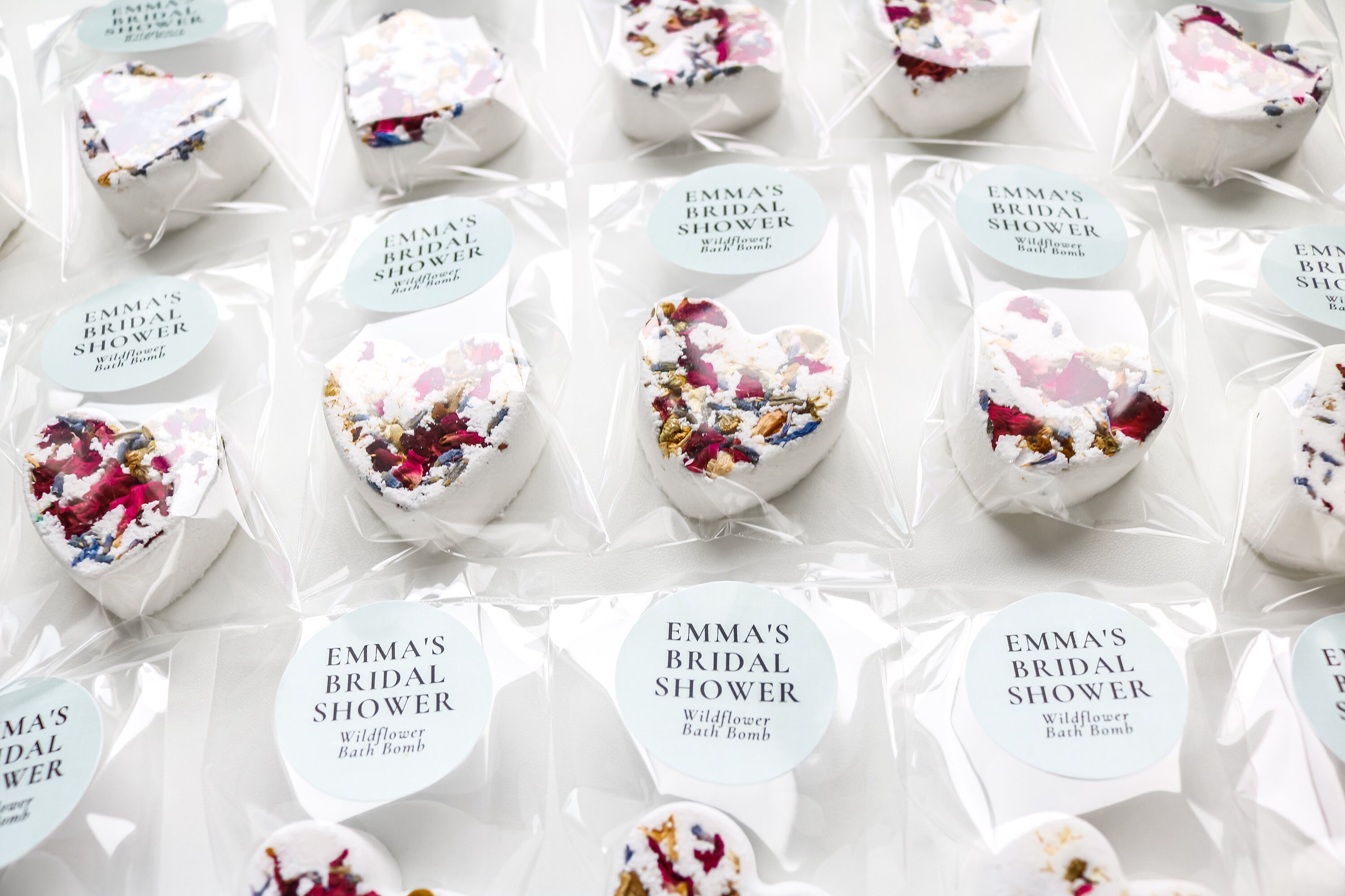 Personalized Wildflower Bath Bomb Favors, Baby Shower Favors, Bridal ...
