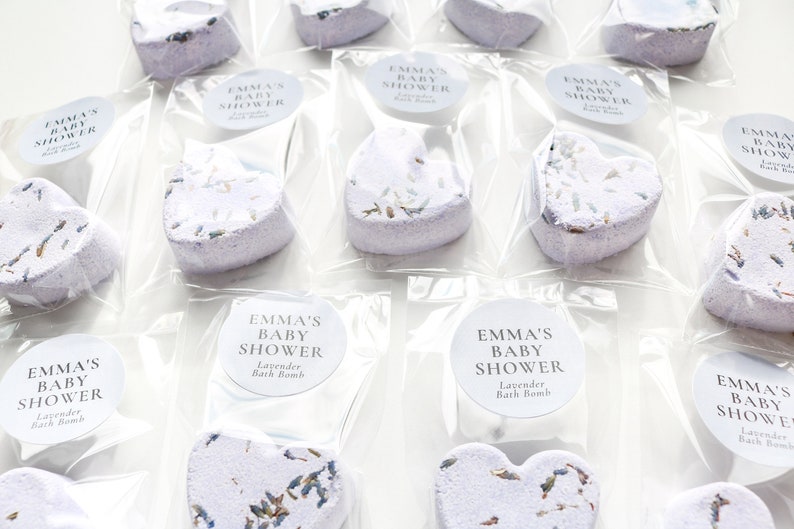 Personalized Lavender Bath Bomb Favors, Baby Shower Favors, Bridal ...