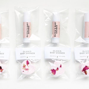 Personalized Bath Bomb Lip Balm Favors Baby Shower Favors - Etsy