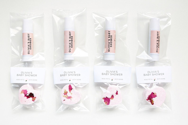 Personalized Bath Bomb Lip Balm Favors Baby Shower Favors - Etsy