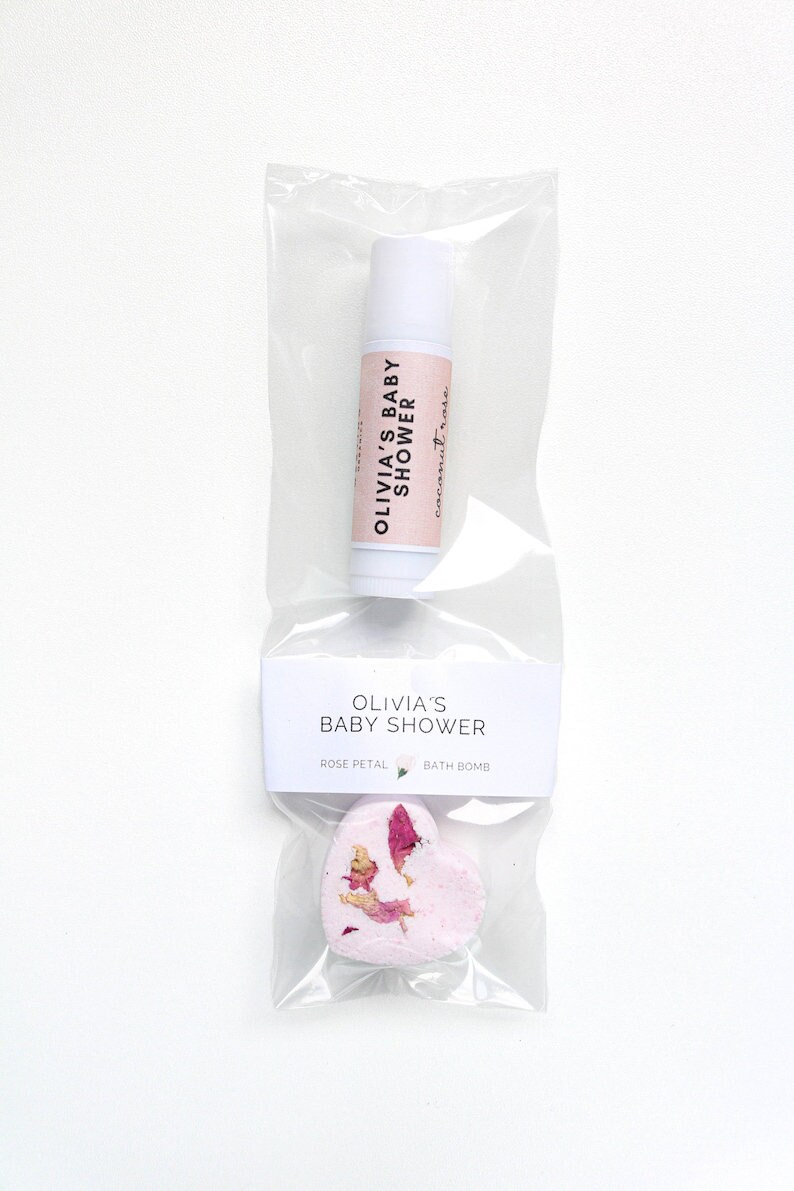 Personalized Bath Bomb Lip Balm Favors Baby Shower Favors - Etsy