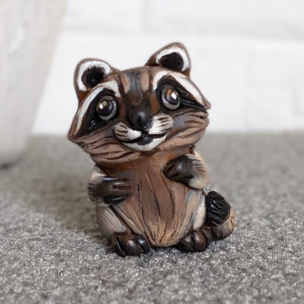 Polymer Clay Raccoon - Etsy