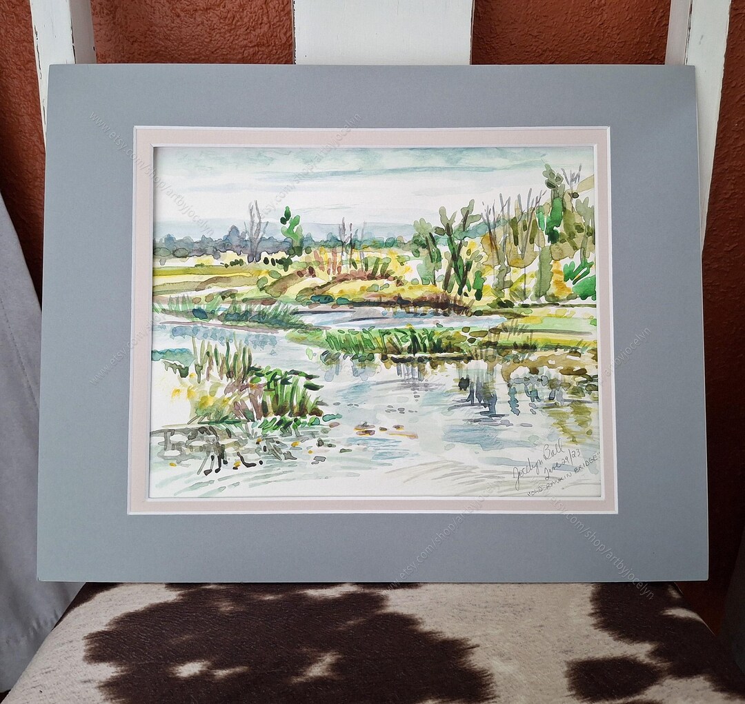 Original Watercolour Painting of Marsh in Oliphant Ontario, Loose ...