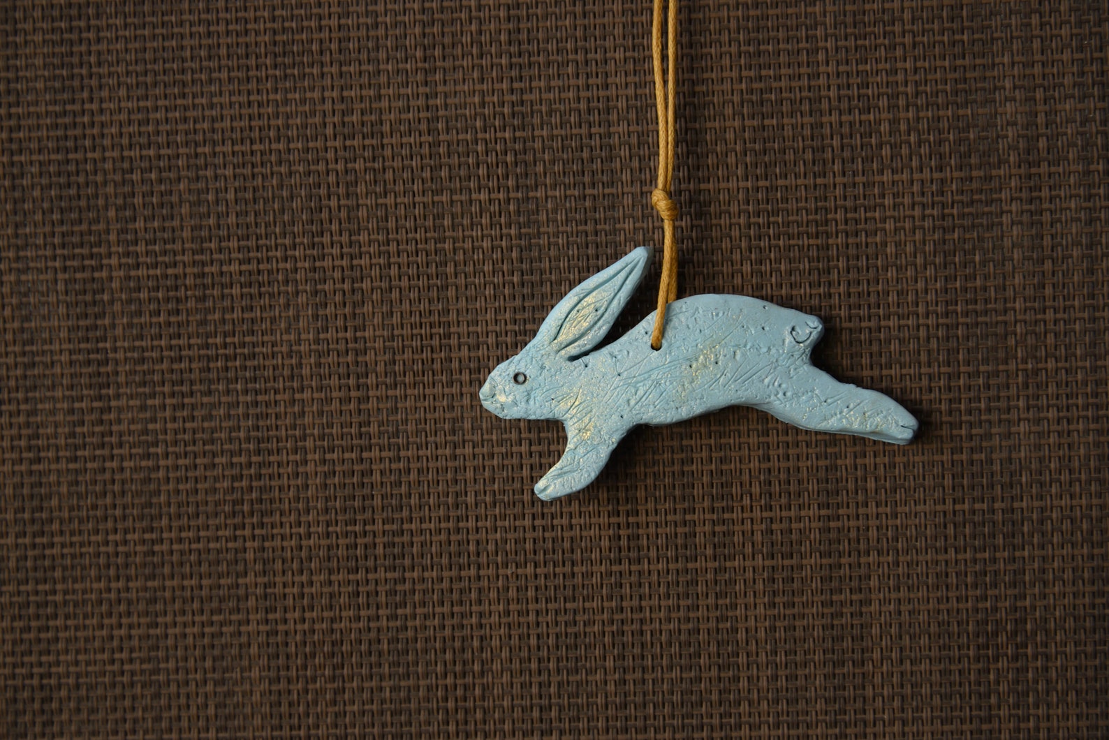 Primitive Bunny Ornament Light Dusty Turquoise Polymer Clay - Etsy