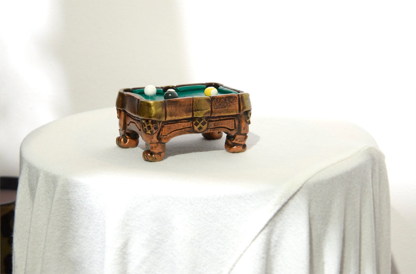 Mini Pool Table Ring Dish Jewelry Keeper Sculpture Unique - Etsy