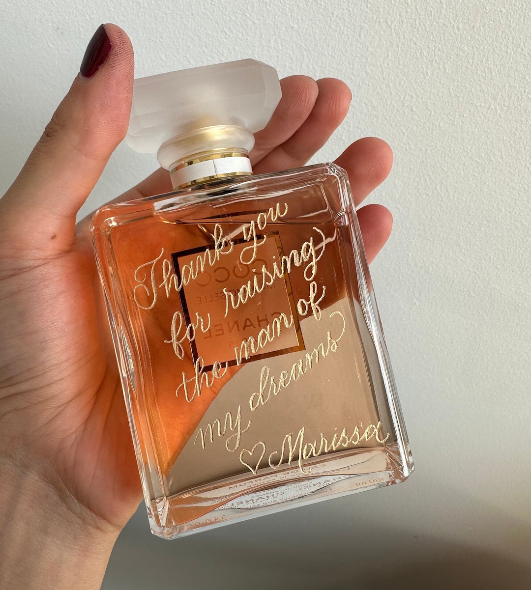 Perfume Bottle Calligraphy Engraving | Engraved Fragrance | Wedding Day ...