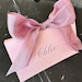 Silk Bow Pink Place Cards Custom Calligraphy - Etsy