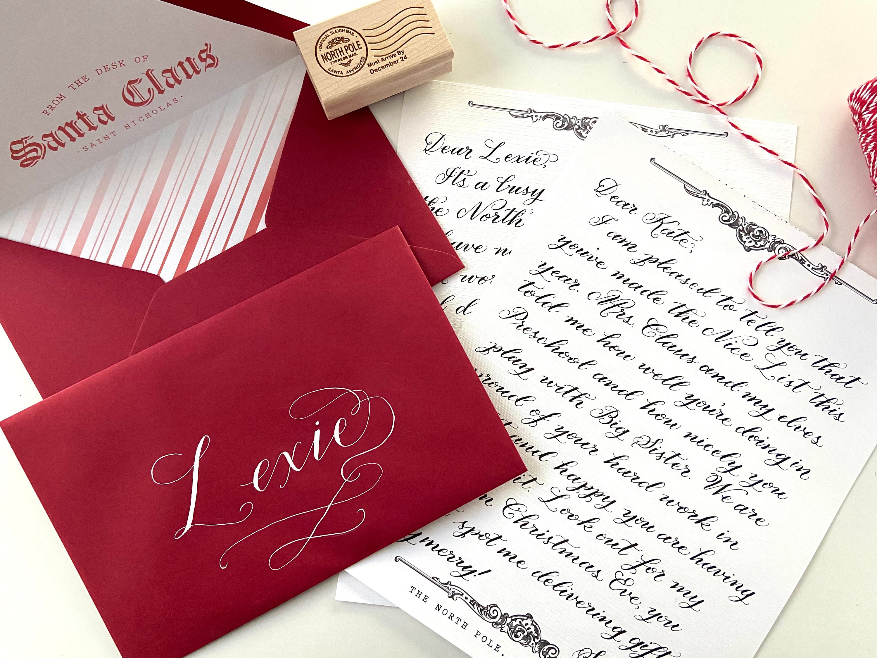 Custom Handwritten Calligraphy Letter From Santa - Etsy