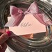 Silk Bow Pink Place Cards Custom Calligraphy - Etsy