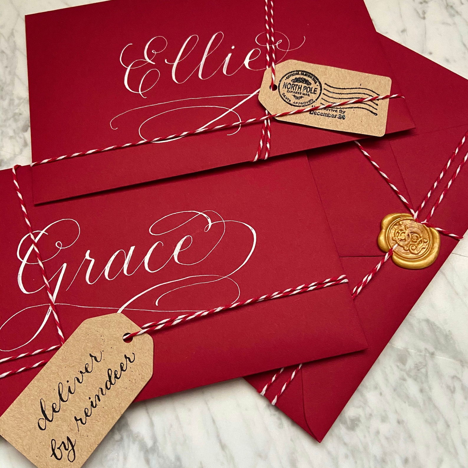 Custom Handwritten Calligraphy Letter From Santa - Etsy