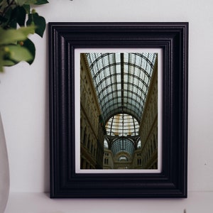 Galleria Umberto Glass Atrium Blue Sky Napoli Italy Naples European ...