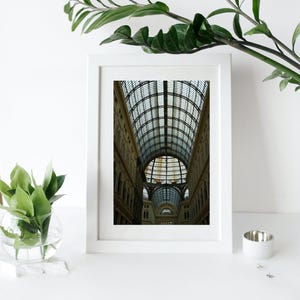 Galleria Umberto Glass Atrium Blue Sky Napoli Italy Naples European ...