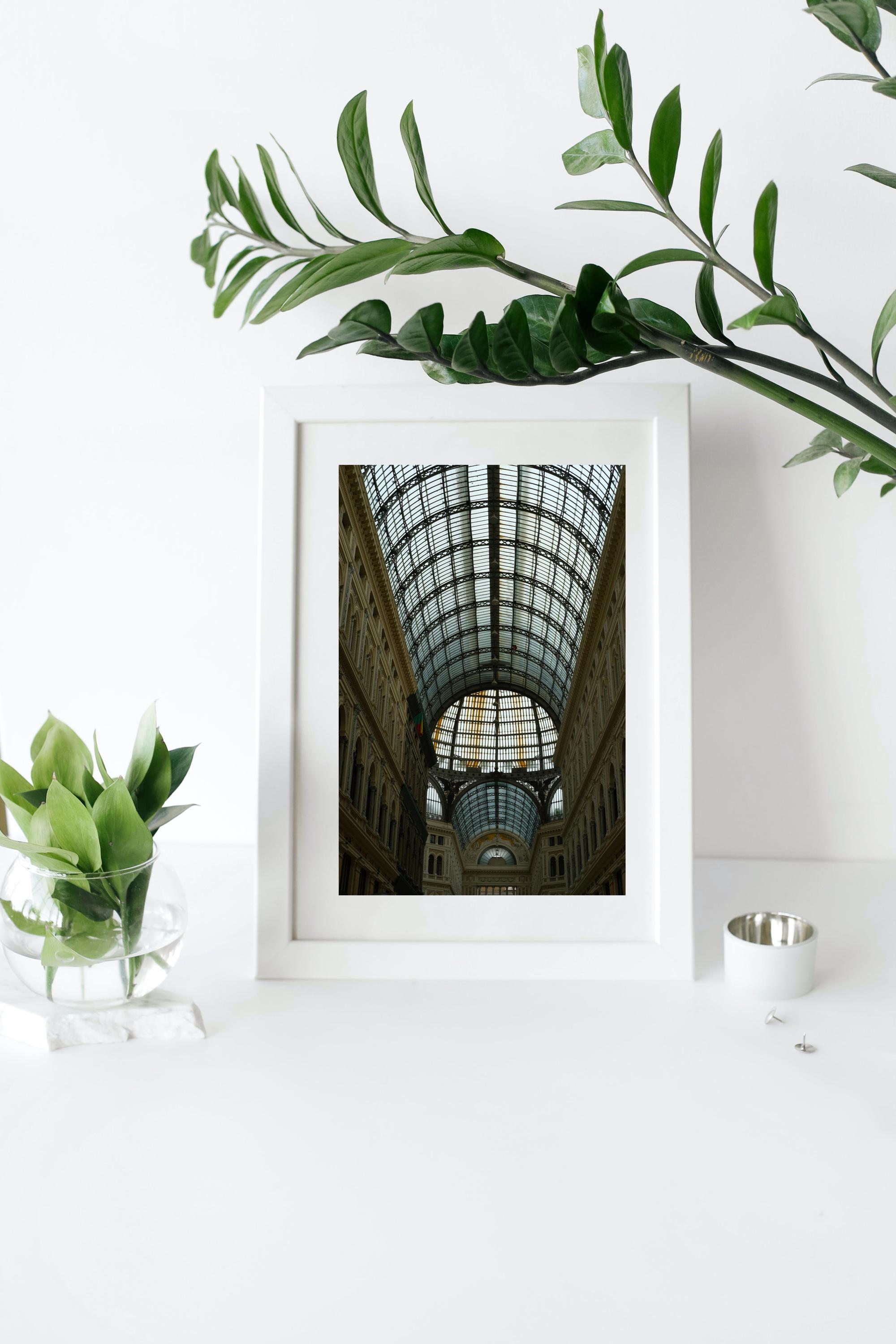 Galleria Umberto Glass Atrium Blue Sky Napoli Italy Naples European ...