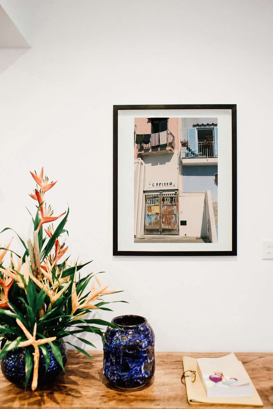 Fritto Sign Procida Italy Pastel Island Scene White Pink Europe ...