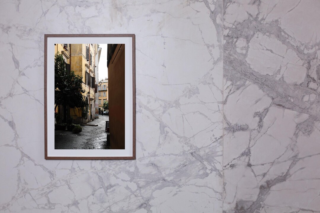 Rainy Trastevere Rome Italian City Scene Golden European Architecture ...