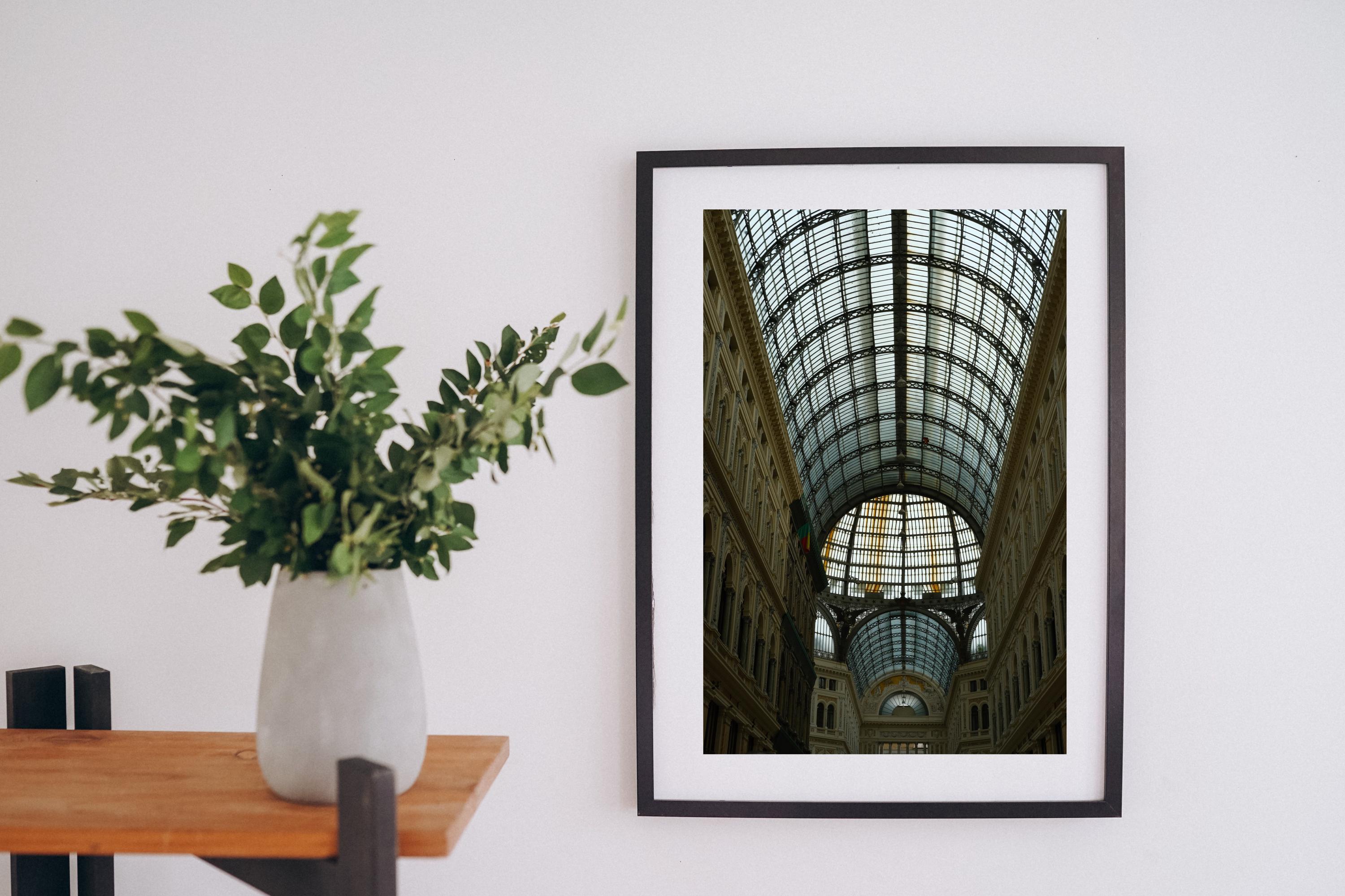 Galleria Umberto Glass Atrium Blue Sky Napoli Italy Naples European ...