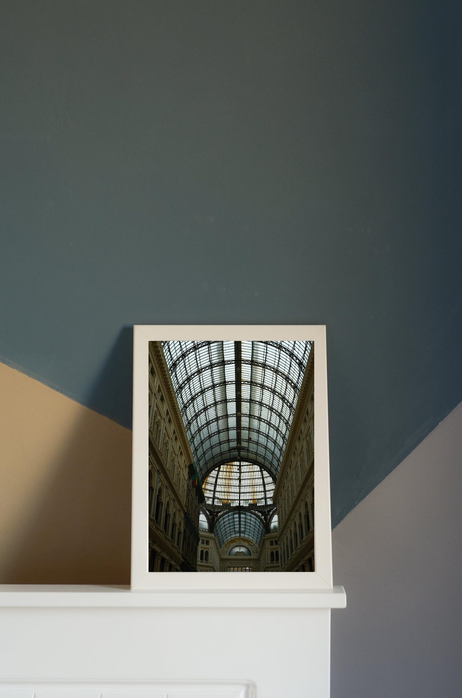 Galleria Umberto Glass Atrium Blue Sky Napoli Italy Naples European ...