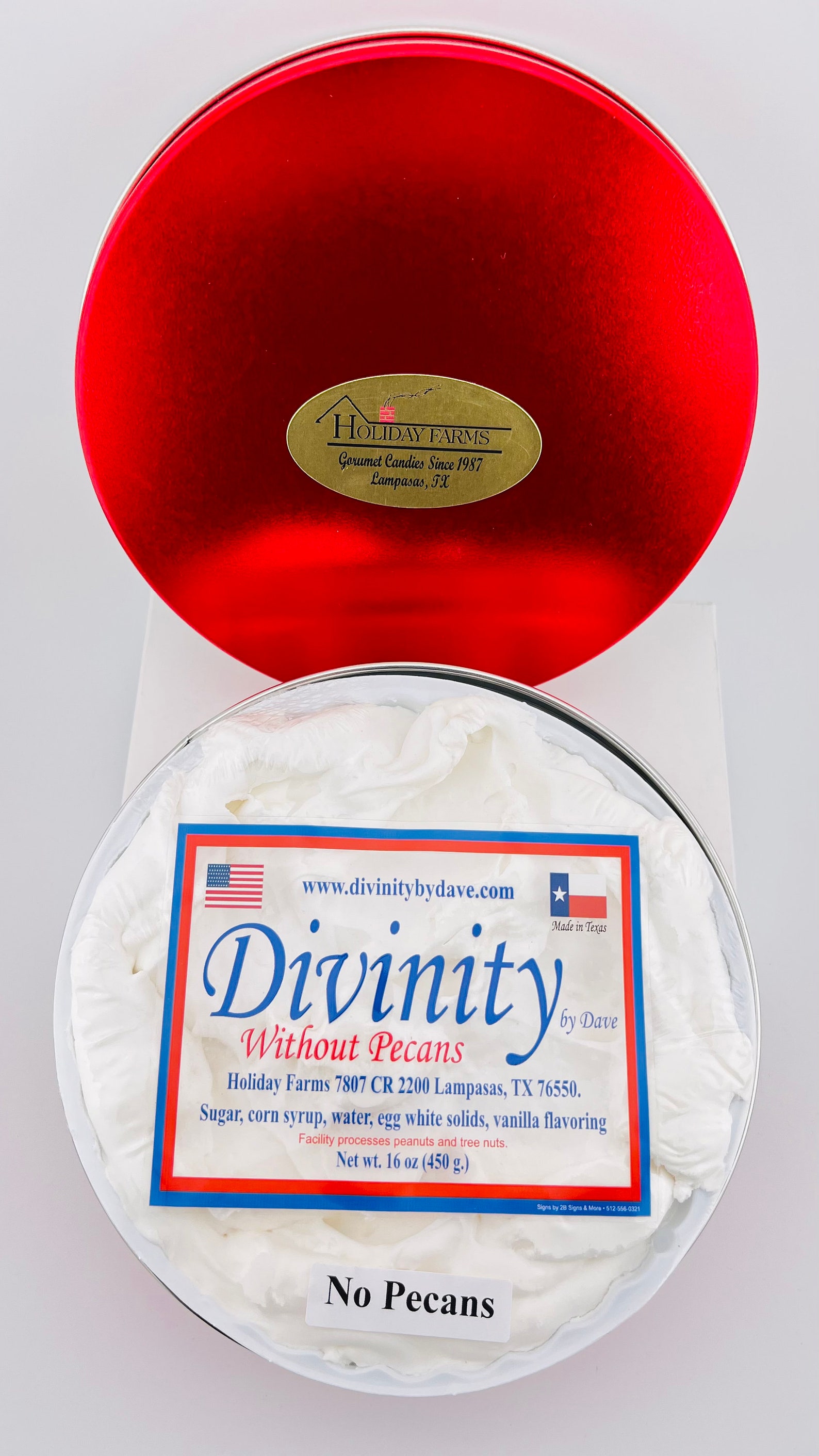 2.5 Lb. Divinity Gift Tin. Fluffy and Moist With a Wonderful Flavor ...