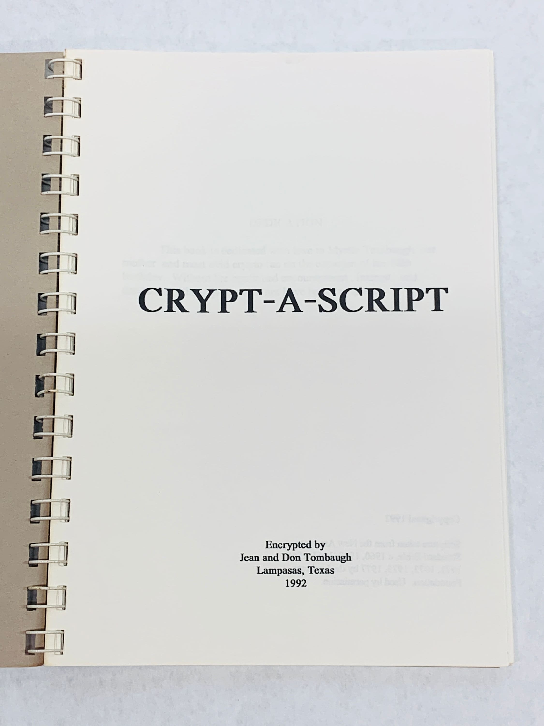 Crypt-a-script - Etsy