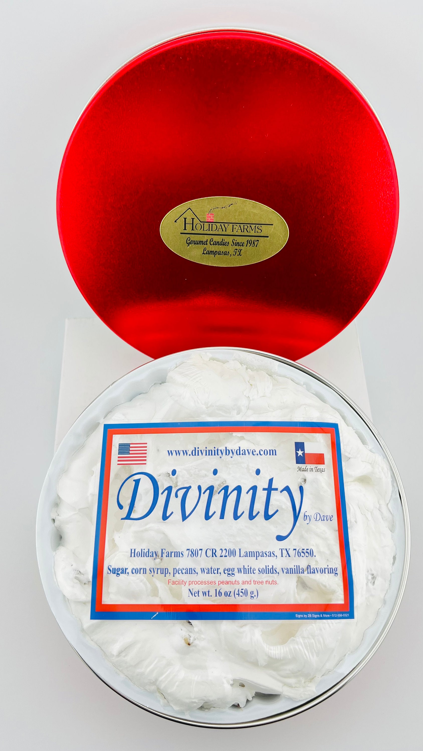 2.5 Lb. Divinity Gift Tin. Fluffy and Moist With a Wonderful Flavor ...