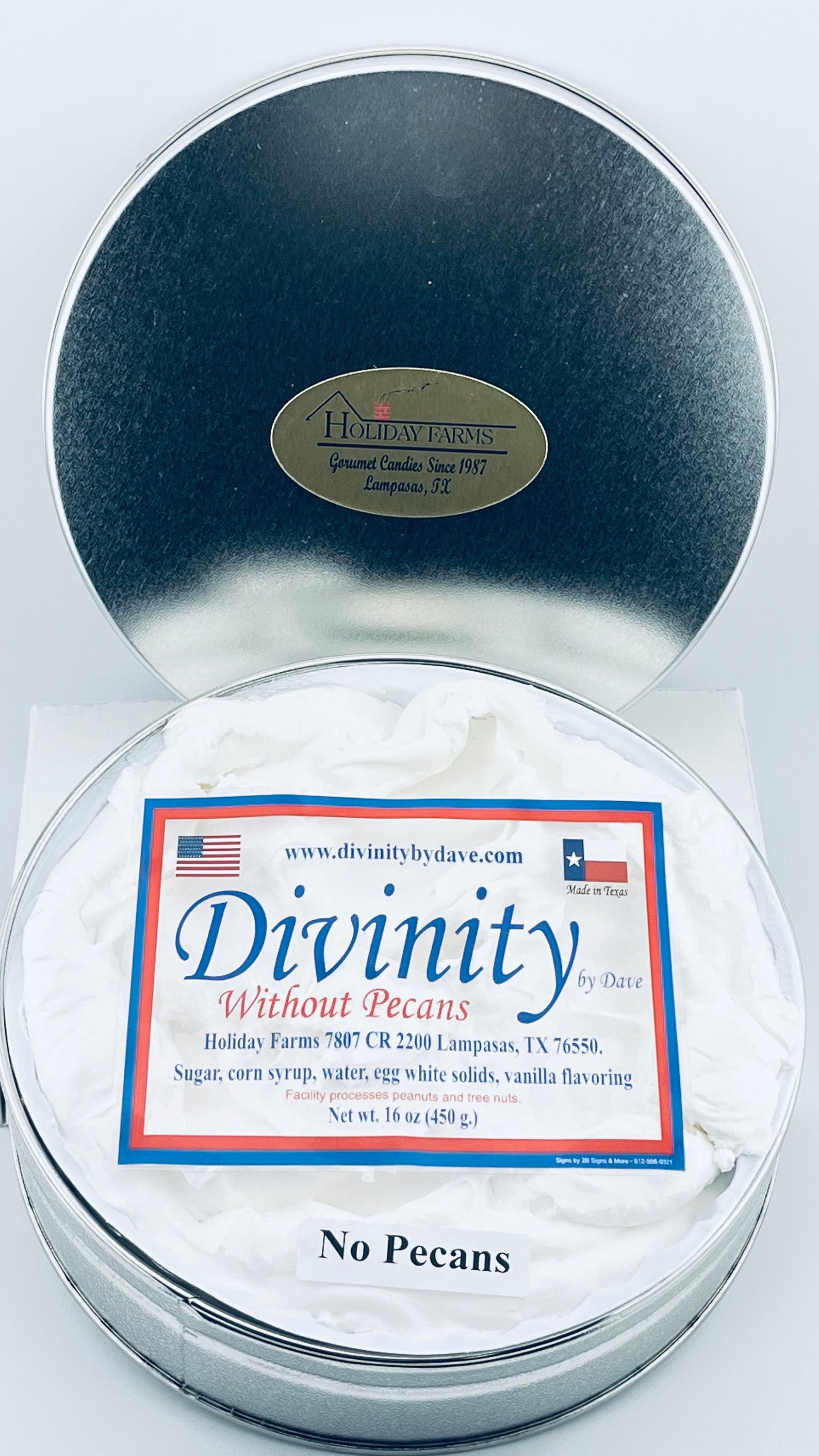 2.5 Lb. Divinity Gift Tin. Fluffy and Moist With a Wonderful Flavor ...