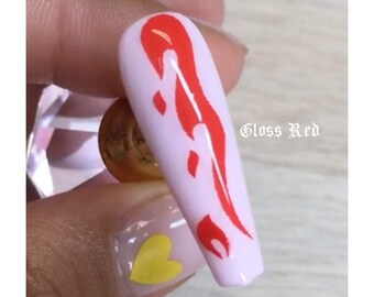 Super Hot Fire 003 nail Decals - Etsy