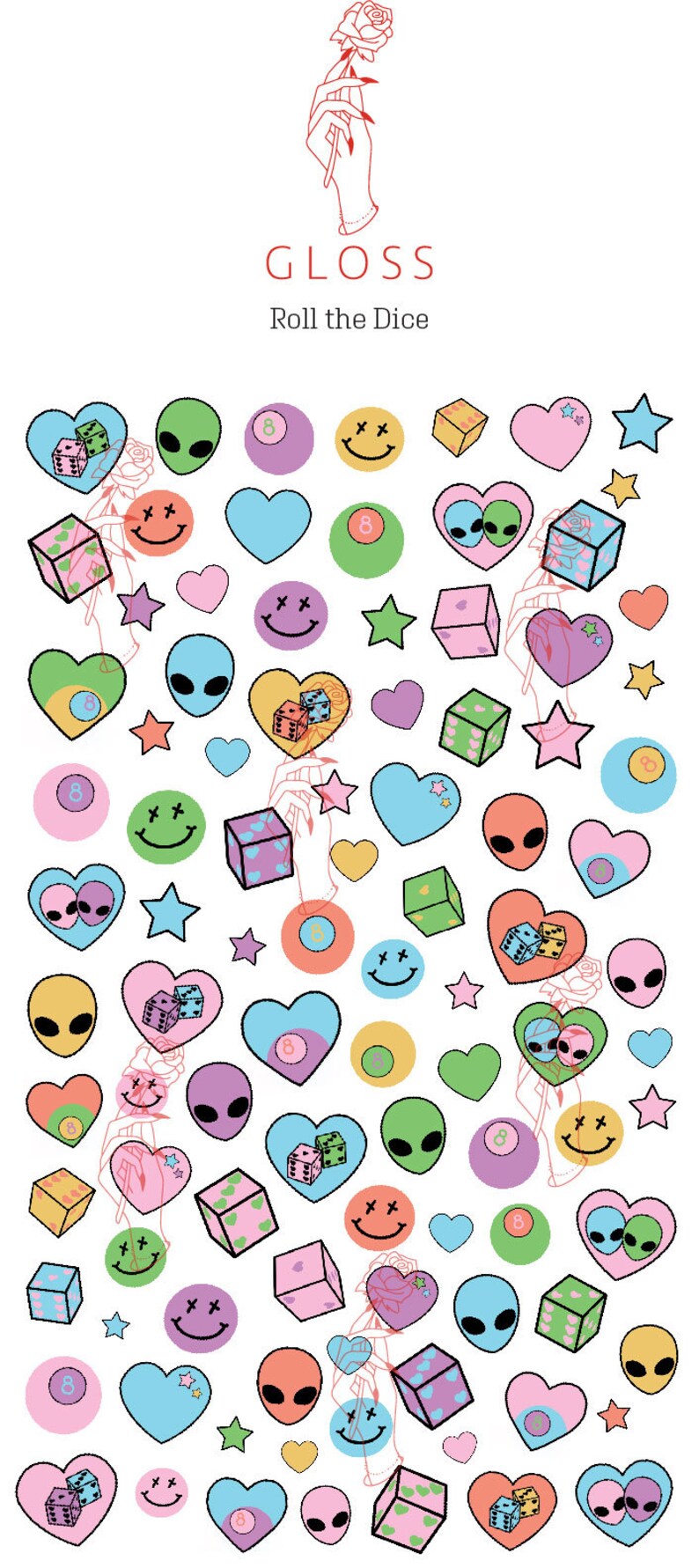 Roll the Dice nail Decals - Etsy