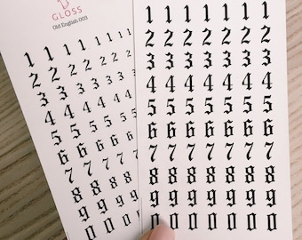 Old English Nail Decals - Etsy