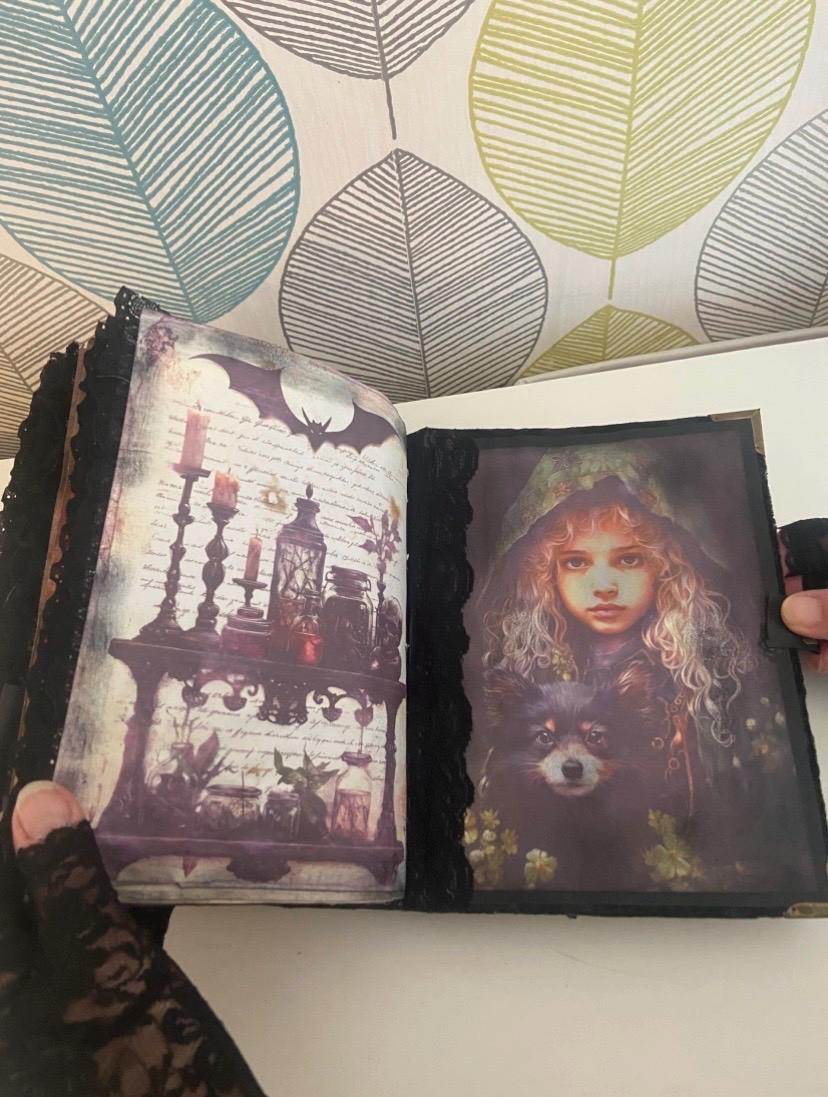 Gothic Junk Journal Handmade and Crafted With Paper. Fabric. Beads ...