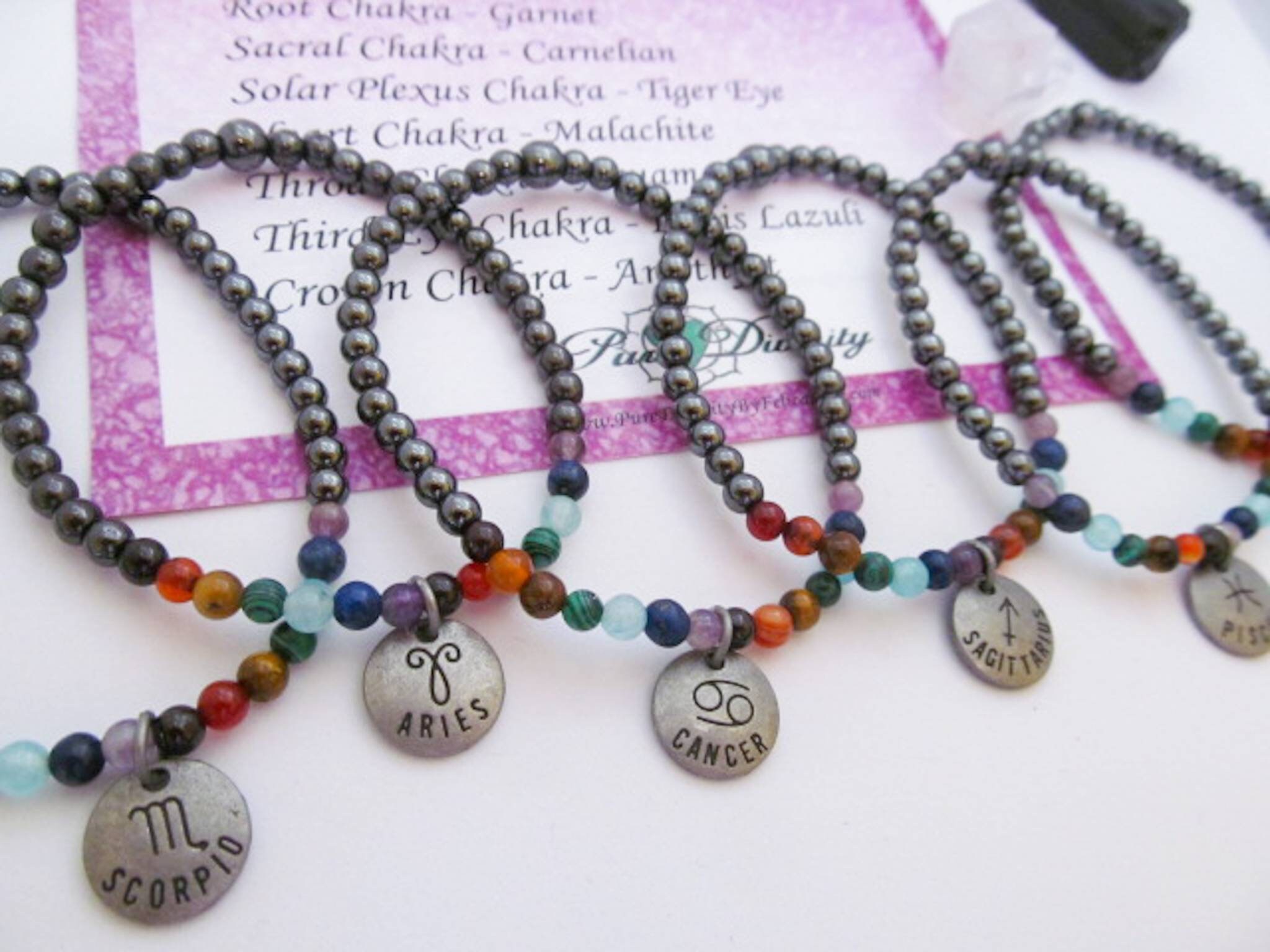 Taurus Chakra Balancing Zodiac Bracelet Chakra Bracelet | Etsy