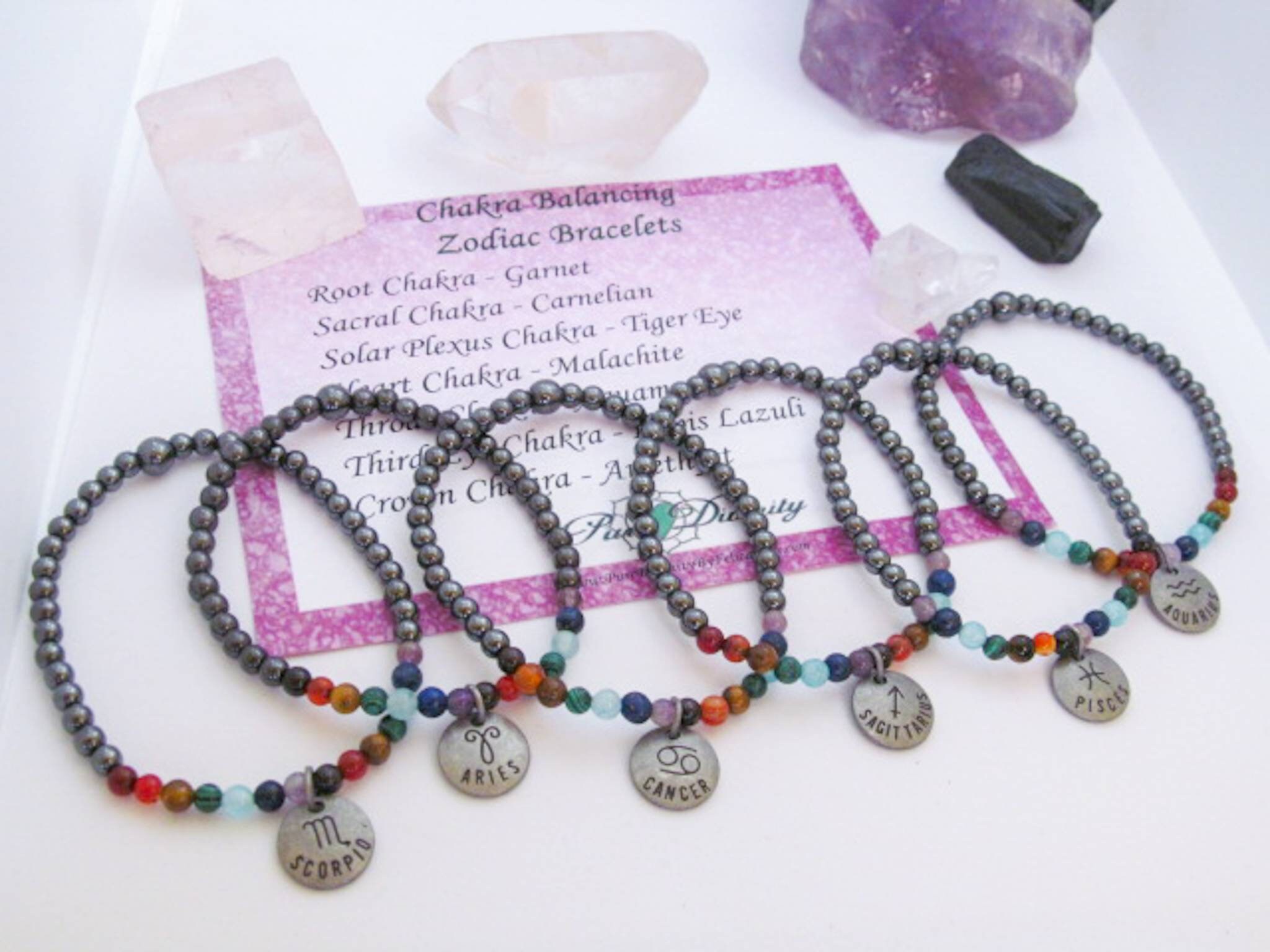 Taurus Chakra Balancing Zodiac Bracelet Chakra Bracelet | Etsy