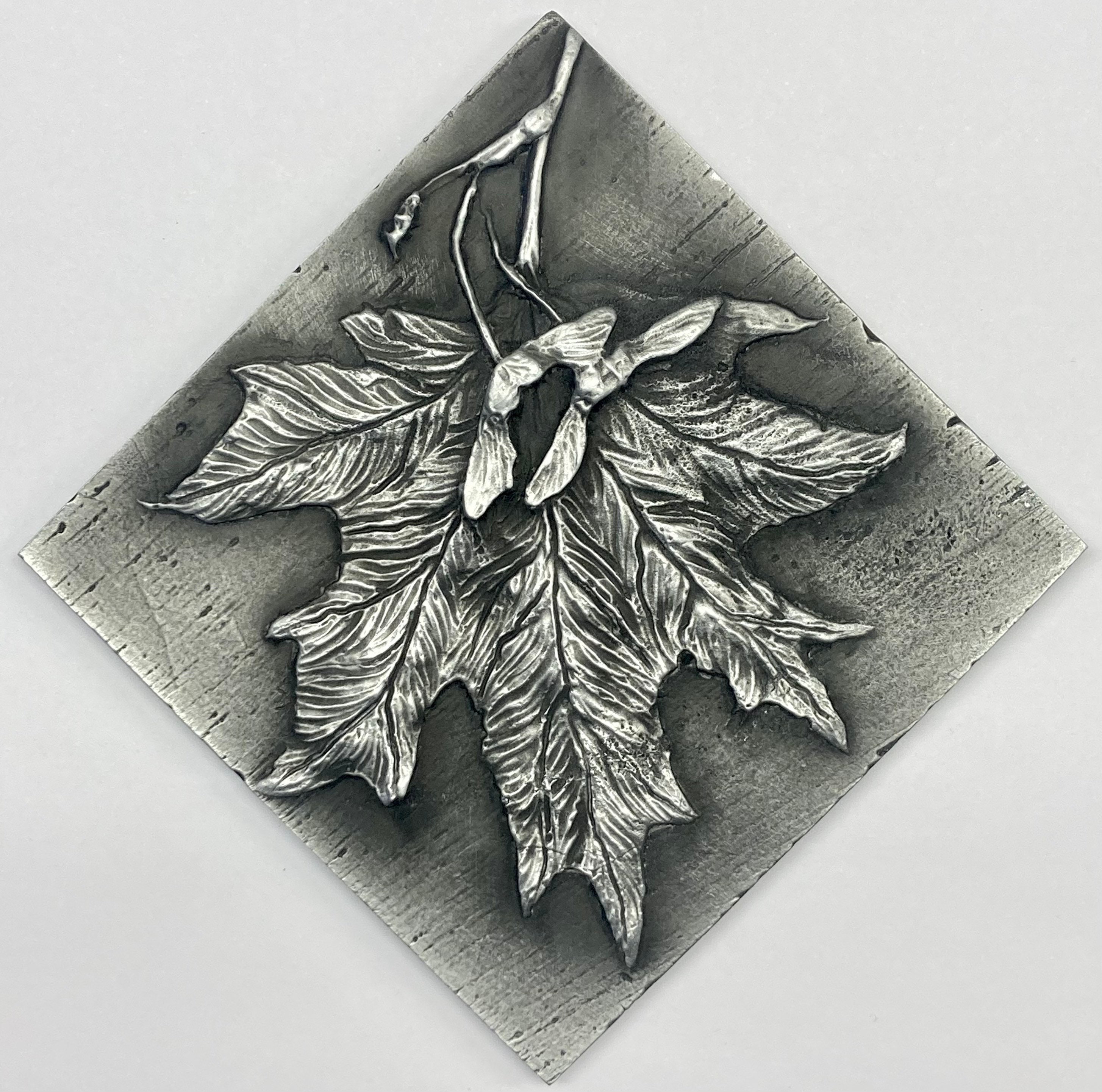 Maple Leaf Tile 4x4 Inches Hand Poured With Real Pewter - Etsy