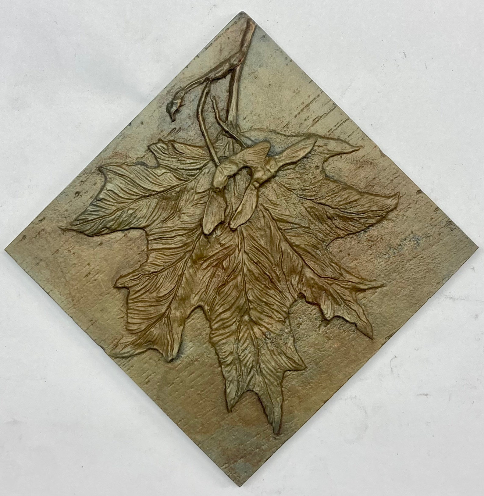 Maple Leaf Tile 4x4 Inches Hand Poured With Real Pewter - Etsy