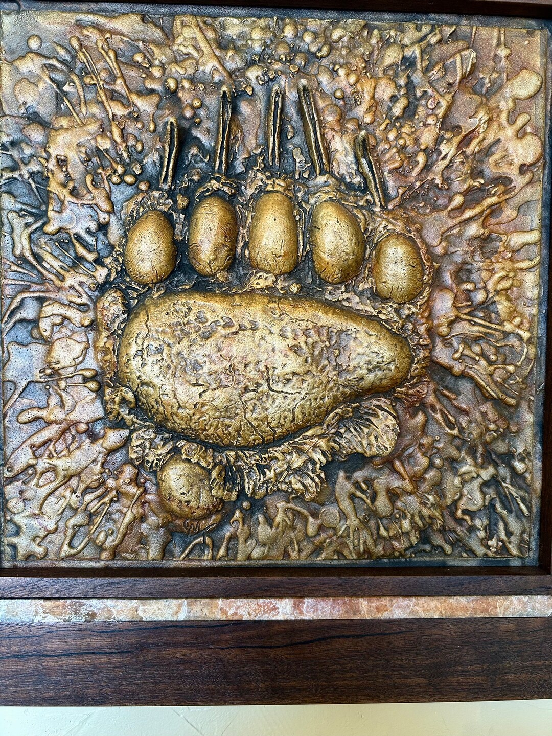 Grizzly Bear Track Backsplash or Accent Tile for Your Kitchen or Front ...