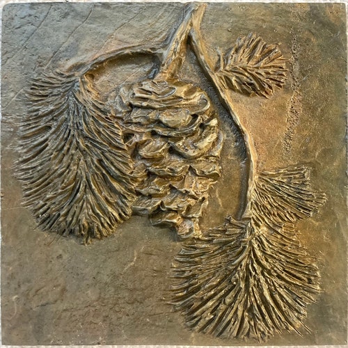 Real Metal Pine Tree Tile Set 4x12 Inches Hand Poured in - Etsy