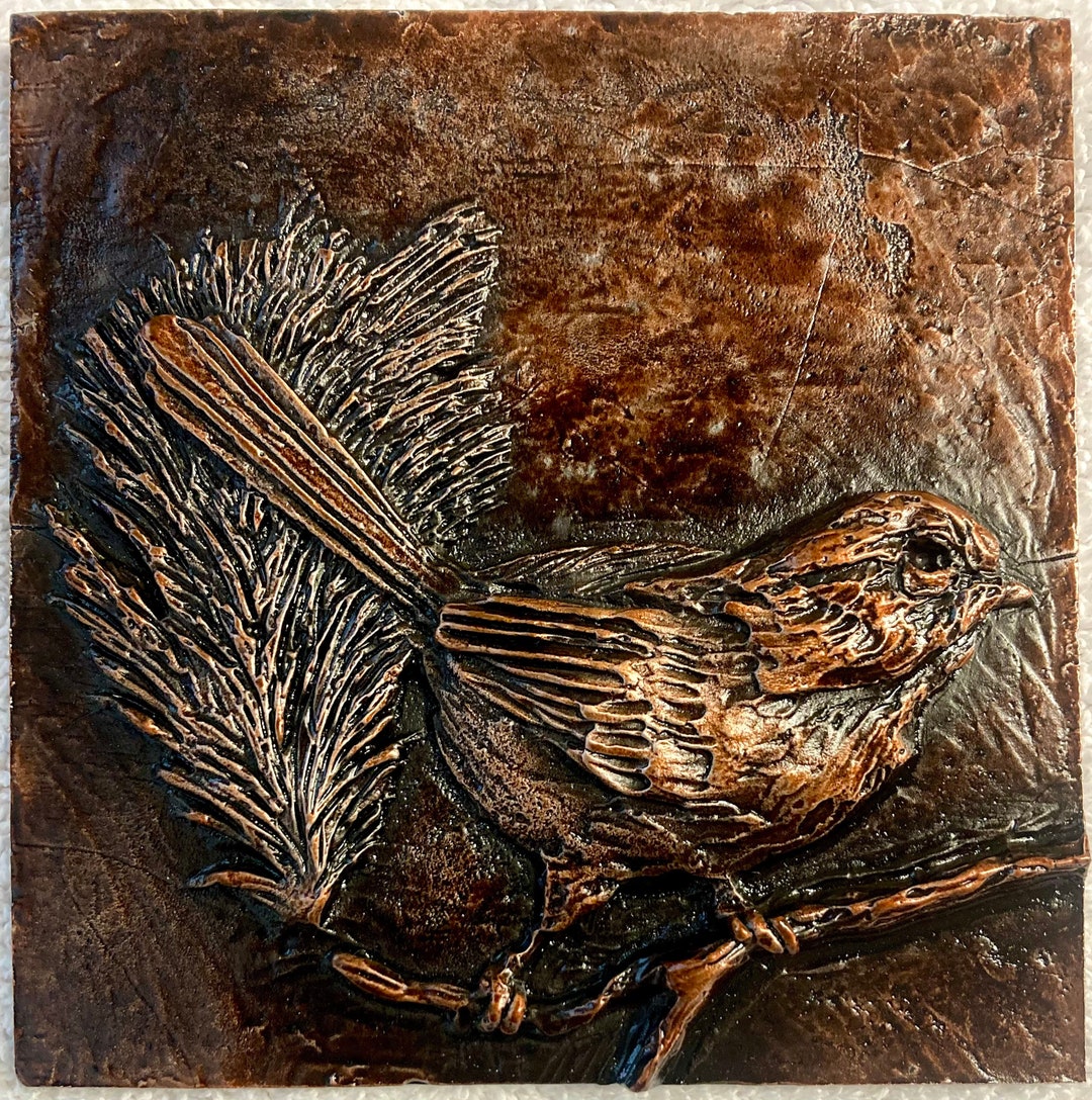 Pewter Chickadee Tile – Rustic Cabin Decor, Hand-cast in Montana - Etsy