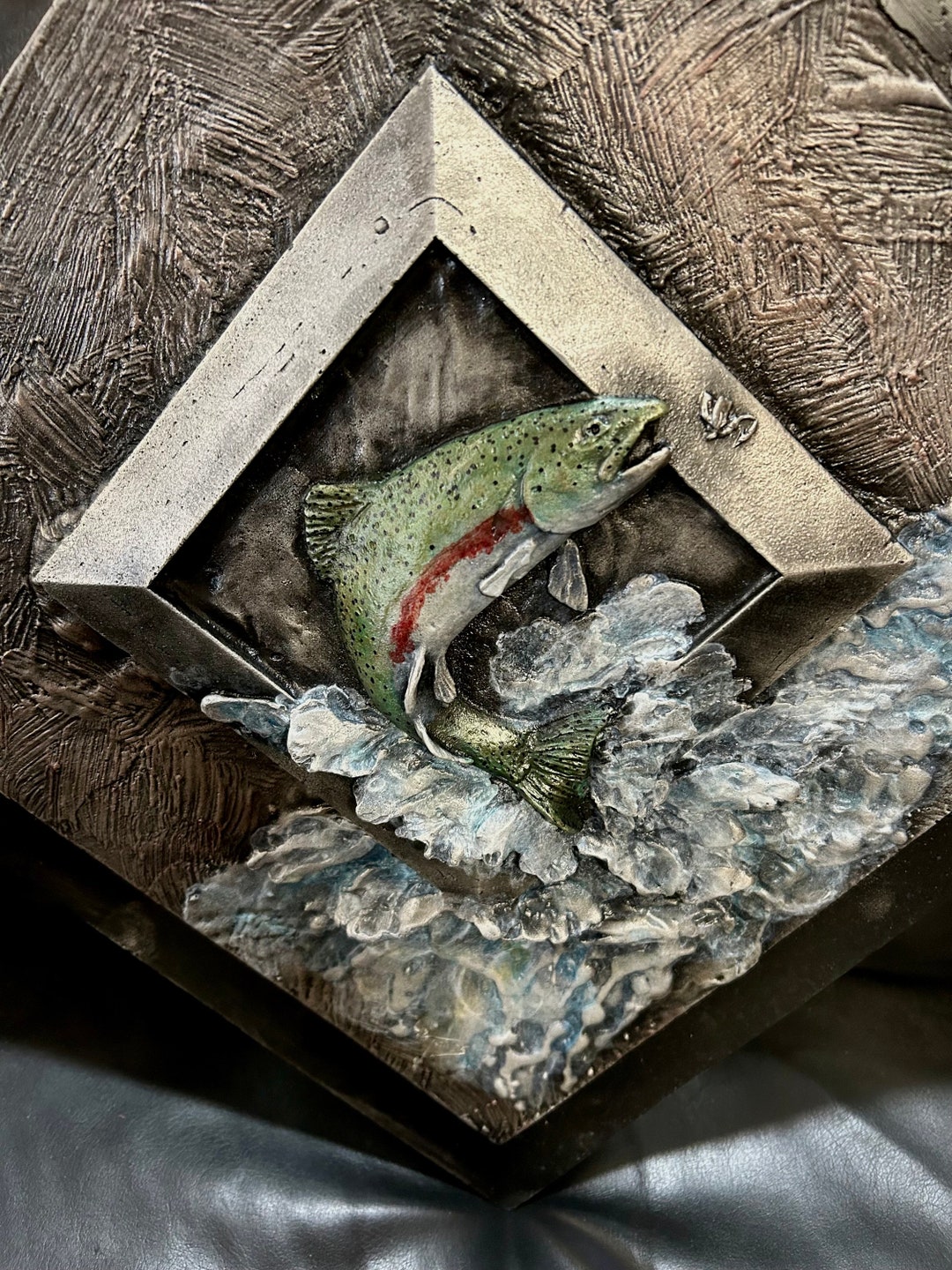Rainbow Trout Backsplash or Accent Tile for Your Kitchen or Front Door ...
